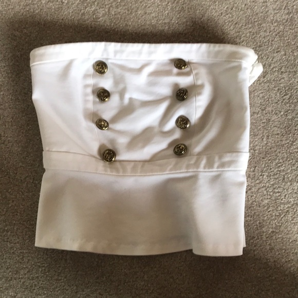 Forever 21 | Tops | White Crop Top With Gold Buttons Nautical | Poshmark